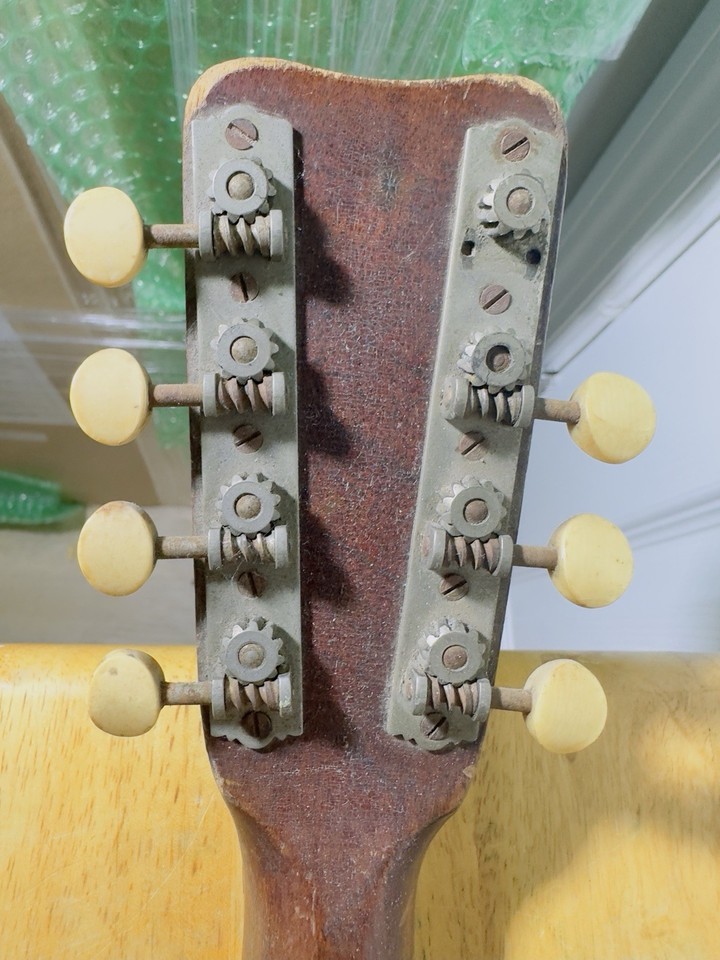 Vintage Antique 8 String Mandolin Bowl Back w/Inlay American ...