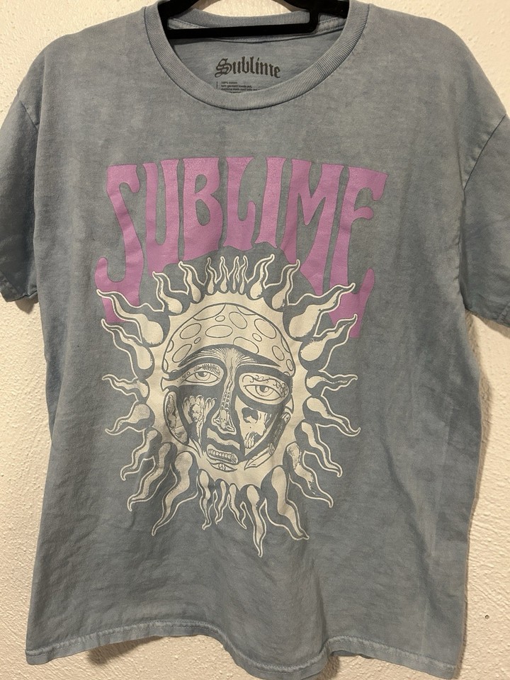 Sublime Light Blue And Purple Shirt. Size Large | eBay