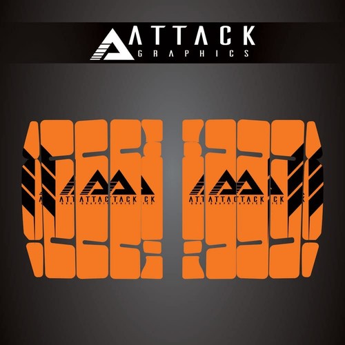 Attack Graphics Renegade Radiator Louver Decals Orange For KTM 125 XC ...
