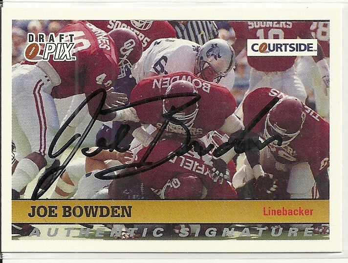 1992 Courtside - JOE BOWDEN - Autograph Rookie - OKLAHOMA SOONERS OU | eBay