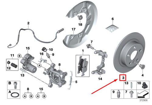 NEW BMW I3 I01 REAR BRAKE DISC 6799367 34216799367 ORIGINAL NO DUTY TO ...