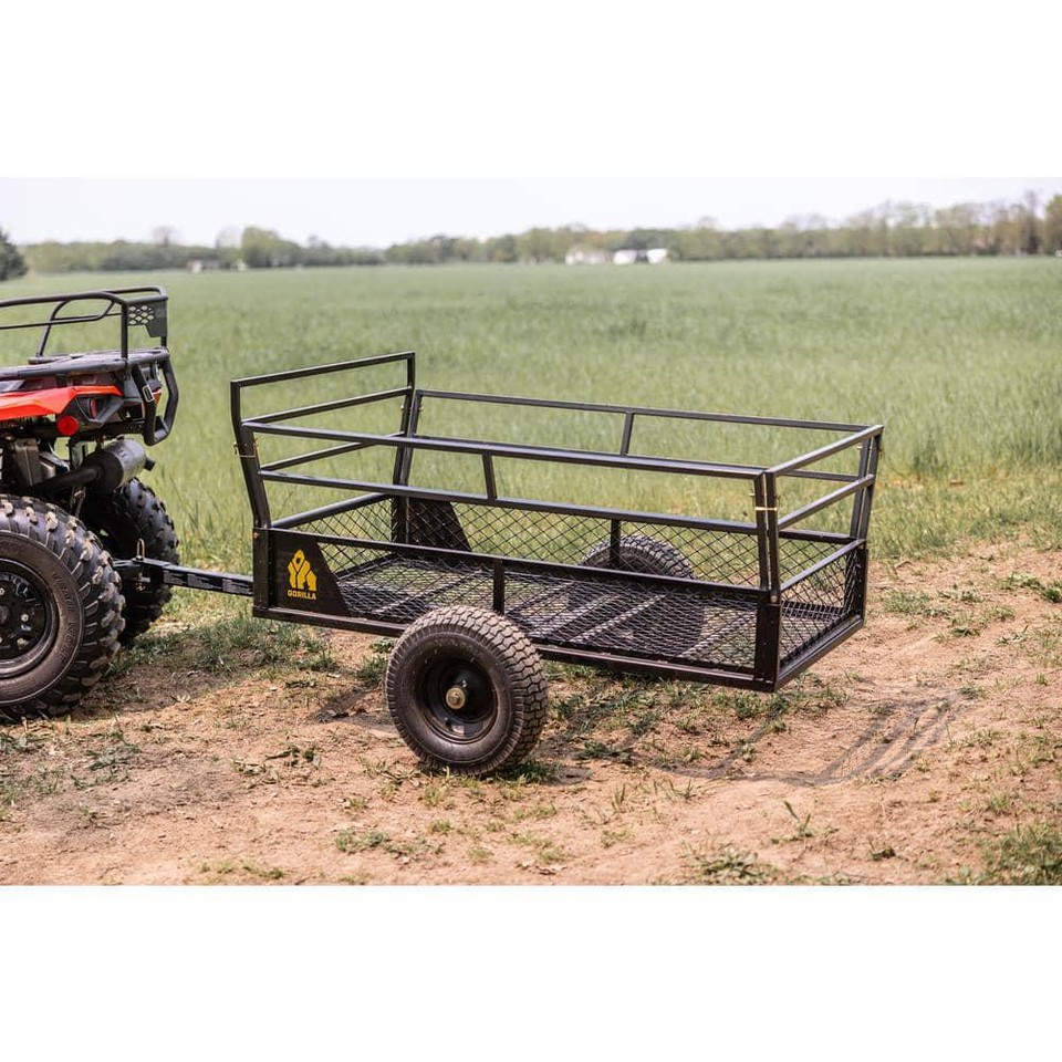 GORILLA CARTS Dump Cart 1400-Lb Capacity+Towable+Removable Flared Sides ...
