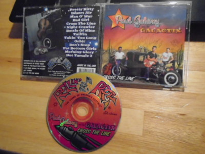 RARE OOP SIGNED Paul Galaxy & The Galactix CD Cross the Line ROCKABILLY ...