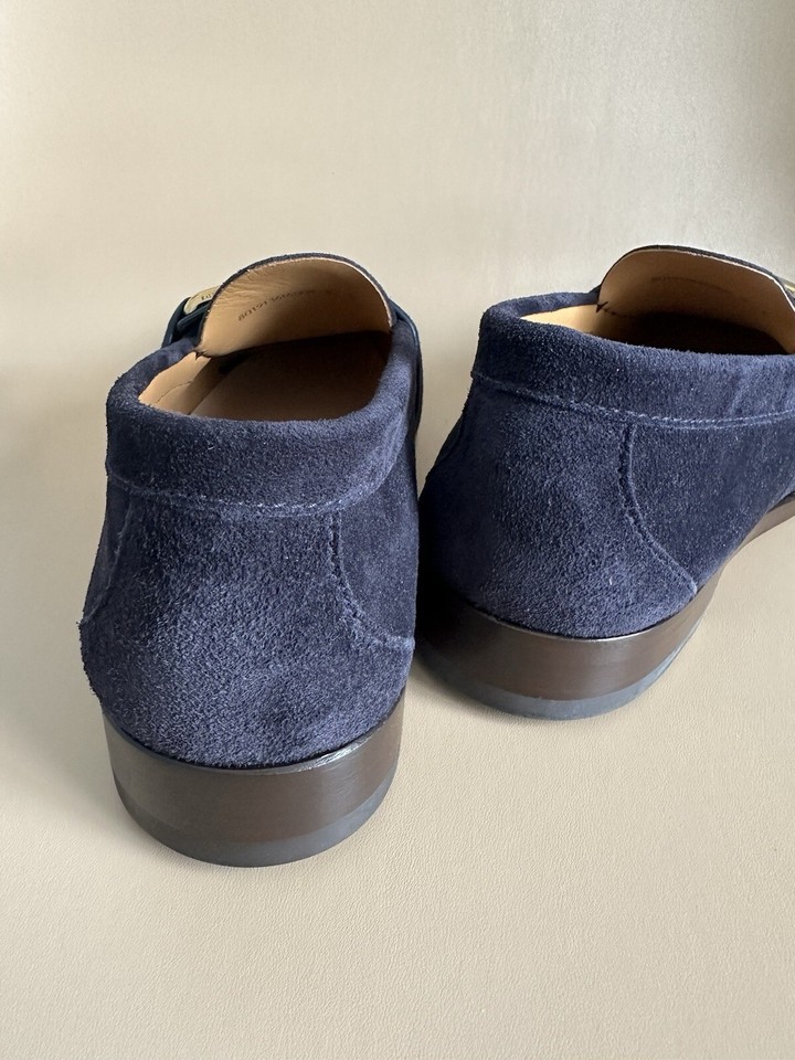 Ralph Lauren Purple Label Welington Perrin Loafer UK 8 US 9 Blue Suede ...