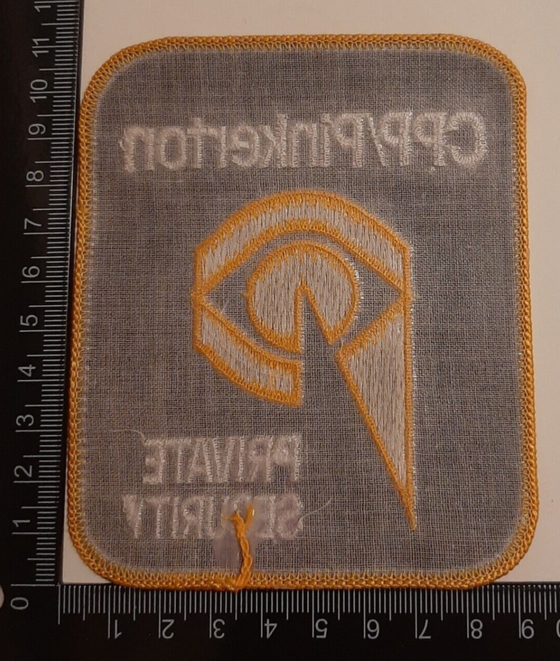 CPP Pinkerton Private Security Patch | eBay