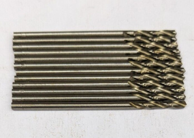 12 Jobber Length Drills Short Flute Wire Gauge Size #40 HSS Bright 118 ...