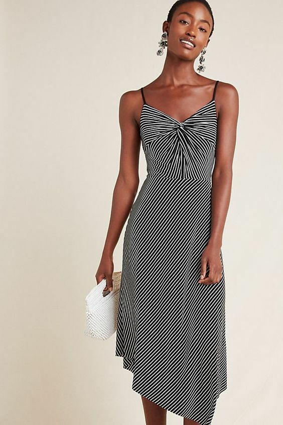 NWT Anthropologie Bailey 44 Clarissa Striped Midi Dress Large! | eBay