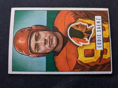 1951 Bowman Football Card # 142 Eddie Saenz - Washington Redskins (VG/EX) | eBay