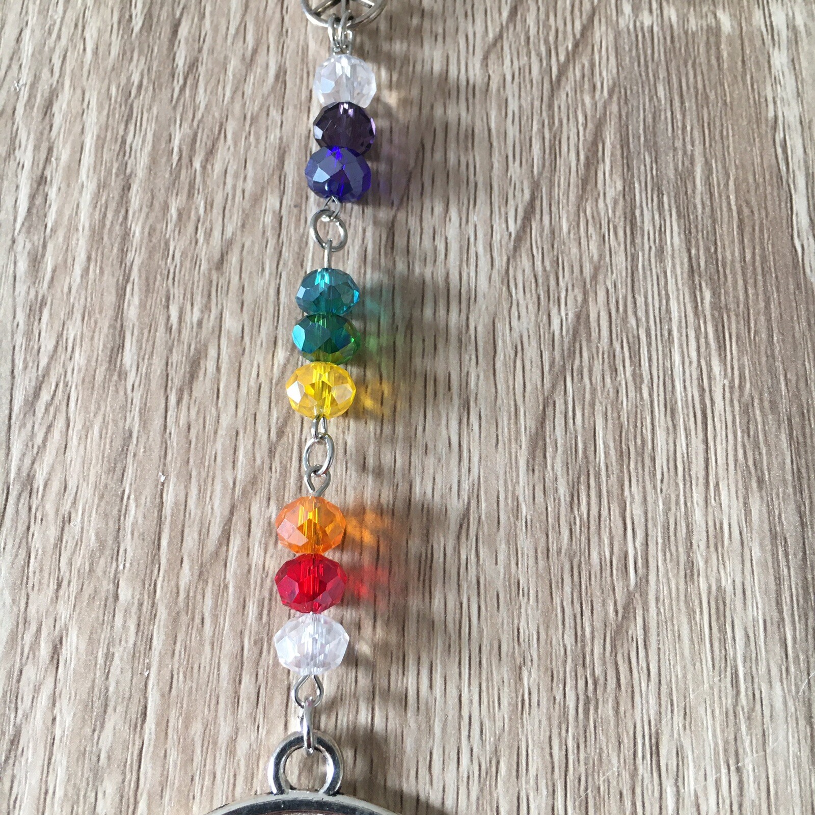 Peace Love Car Rearview Mirror Dangler Car Charm Hanger RainBow ...