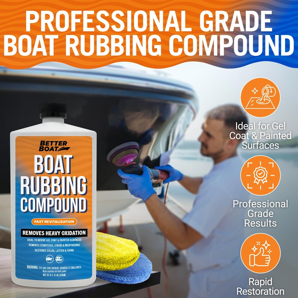 Marine Rubbing Compound Fiberglass Boat Buffing Compound for Boats Gel ...