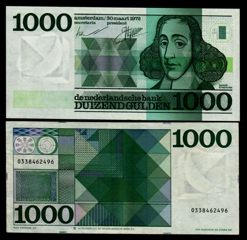 Netherlands 1000 GULDEN P-94 1972 RARE Pre Euro UNC Dutch Pyramid ...