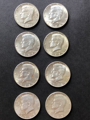 Kennedy 1966-67-68-69 X 2 Half Dollar (LOT 8) (M3082) | eBay