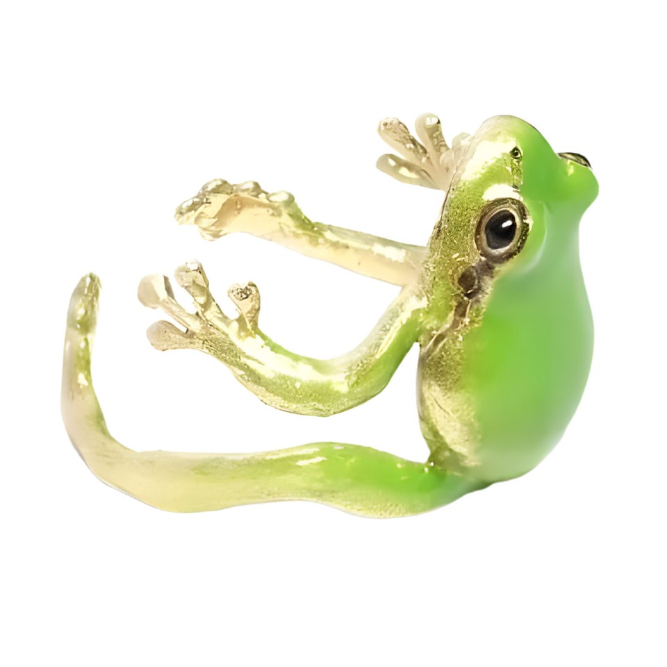 Tree Frog Ring Adjustable Open Animal Hugging Frog Ring Novelty Ring | eBay
