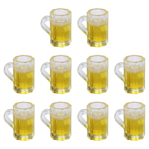 10 Pcs Beer Mug Model Miniature Beer-mugs Child Decorations Play | eBay