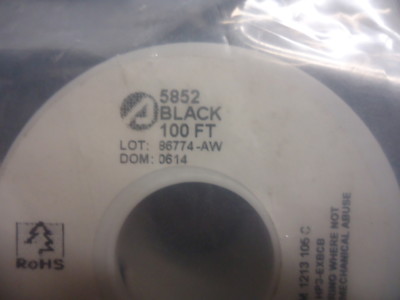 5852 BK005 Alpha Wire Wire, stranded 7x36, copper, 28AWG, black NEW! | eBay