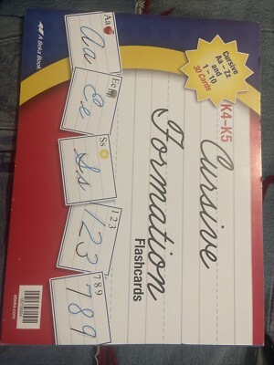 Abeka K4-K5 Cursive Formation Flashcards And 1-10 Number Cards | eBay