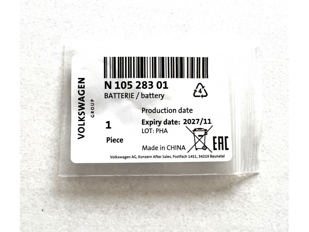 Volkswagen N10528301 Genuine OEM Factory Original Battery for sale ...