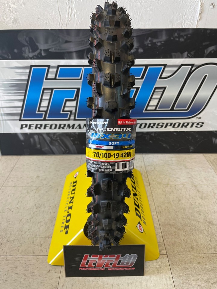 DUNLOP MX14 90/100-16 51M REAR + MX34 70/100-19 42M FRONT (SET) | eBay