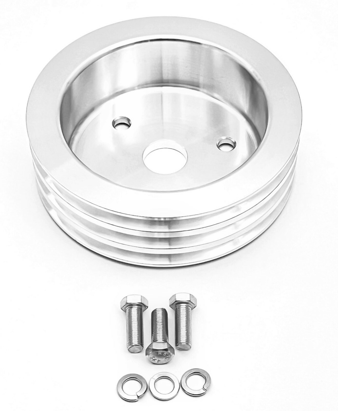 SB Chevy Crankshaft Pulley 3 Groove Crank SHORT Water Pump SWP Billet ...