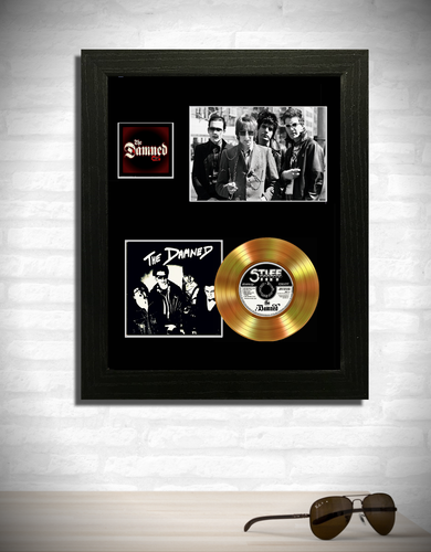 THE DAMNED Punk Goth Rock Gold Record Style CD Display FRAMED or ...