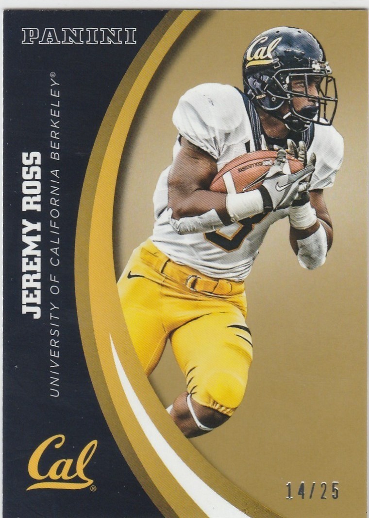 2015 Panini Cal Bears - Jeremy Ross #17 Gold /25 (RC) for sale online ...