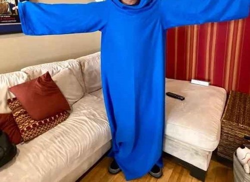 EUC Blue Unisex Fleece Snuggie 71" x 54" | eBay