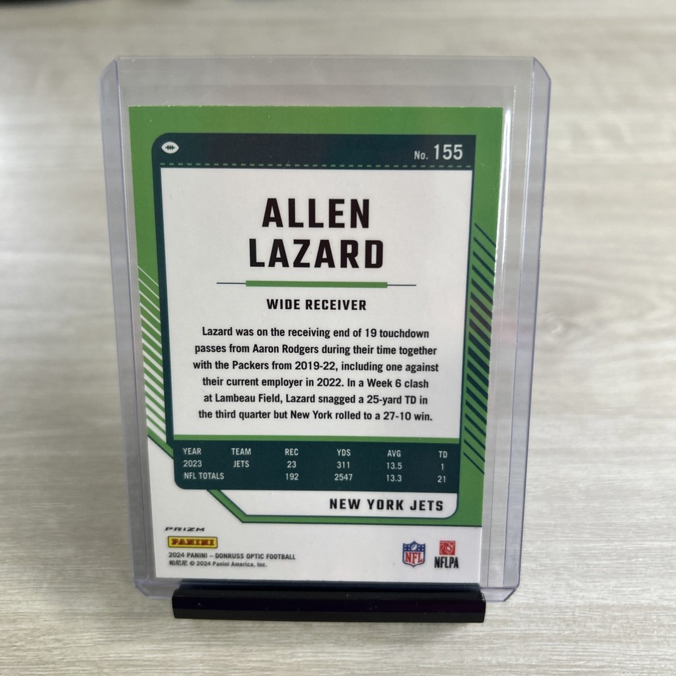 2024 Panini Donruss Optic Allen Lazard #155 Holo Prizm New York Jets | eBay