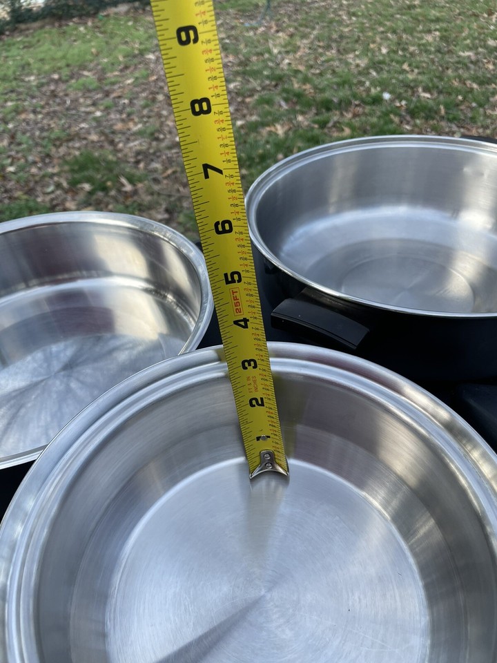 Carico Ultra Tech Cookware 1.5 Quart Pan W/Temp Cover 3 Quart Pot W/Lid ...