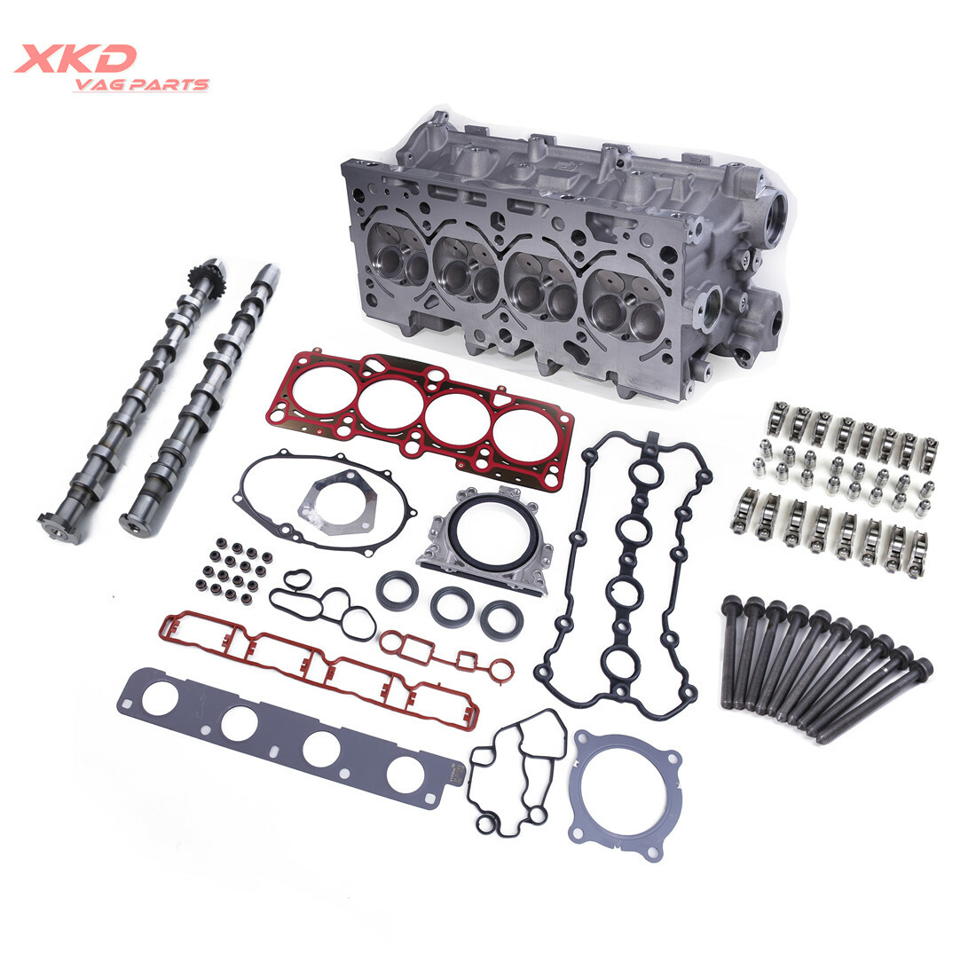 2.0T Cylinder Head & Camshaft & Engine Gasket Kit For VW EOS AUDI A4 ...