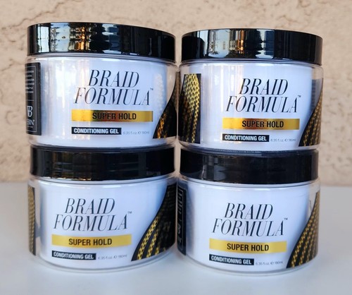 4PK EBIN NEW YORK LOCK'N POMADE SUPER HOLD Braid Formula CONDITIONING ...