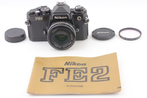 [Near MINT] Nikon FE2 Black 35mm Film Camera Ais Ai-s 50mm F1.8 Lens ...