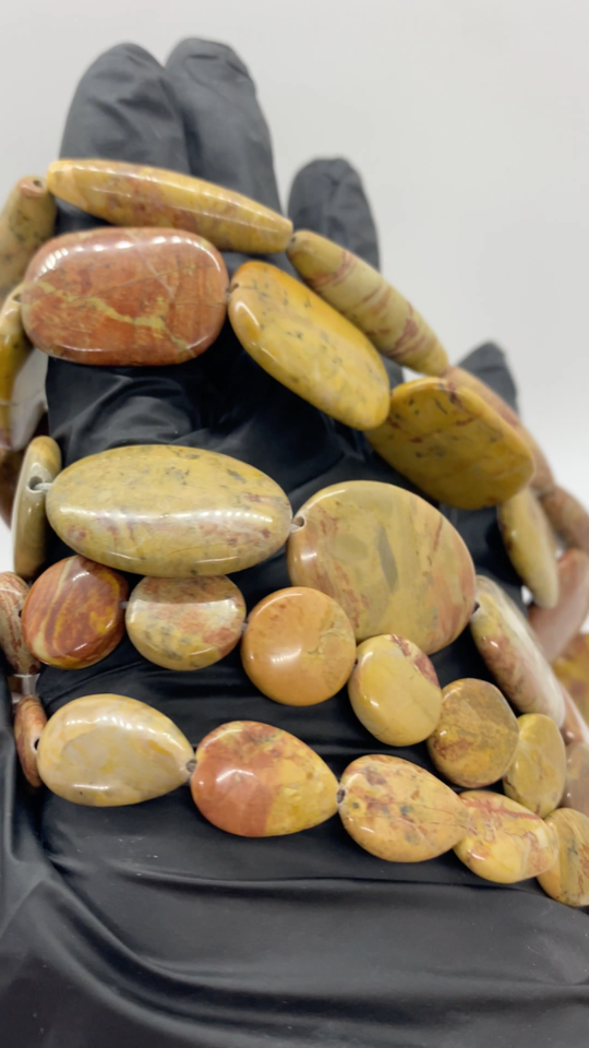 Natural Picture Jasper Teardrop Circle Oval Rectangle Tube 15.5 in ...