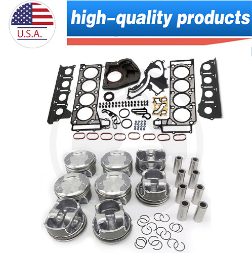 Engine Head Gasket Kit &Piston Rings Set for Mercedes-Benz W222 W166 ...
