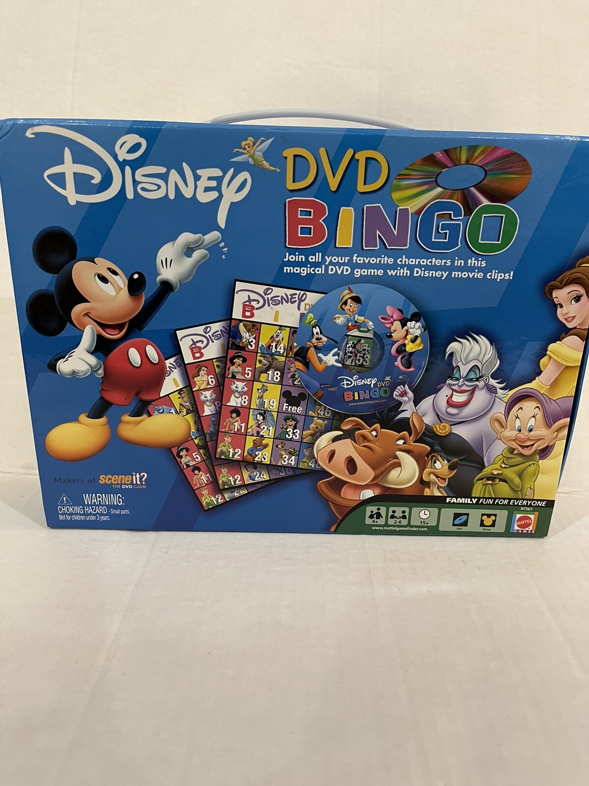 Disney DVD Bingo Mattel Family Fun Magical Game Movie Clips | eBay