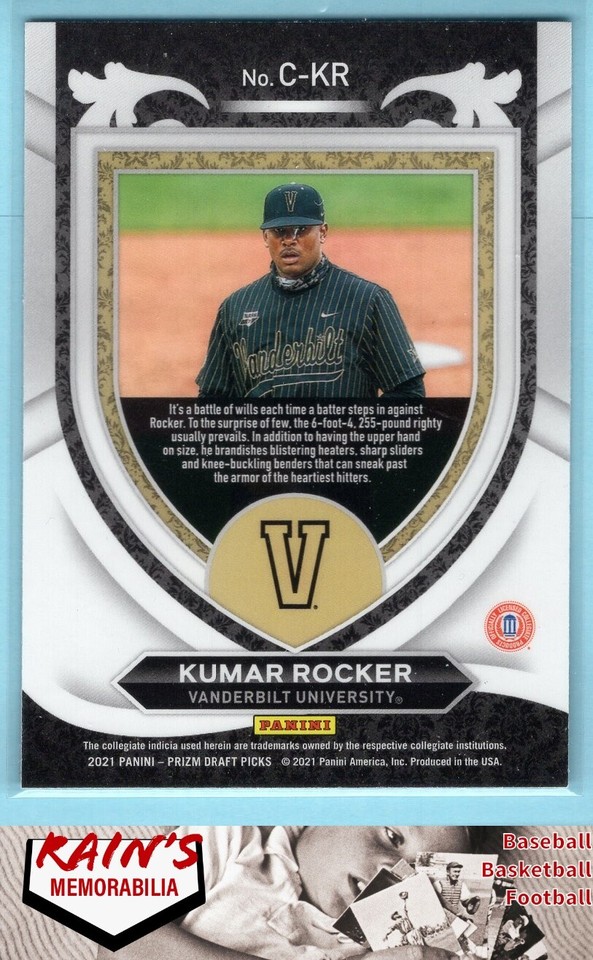 Kumar Rocker 2021 Panini Prizm Draft Picks "Crusade" #C-KR Vanderbilt ...