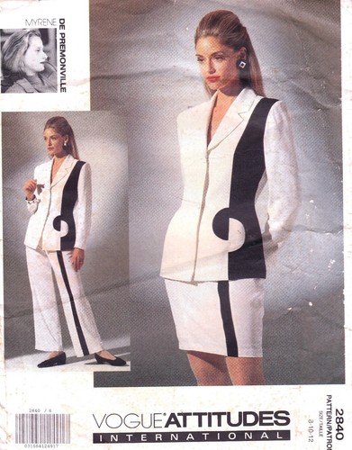 Vogue 2840 uncut pattern Myrene de Premonville 90s sz 8-10-12 jacket ...