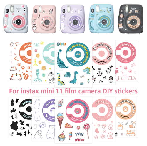 5pcs Decorative Stickers for Fujifilm Instax Mini Film Camera Cute ...