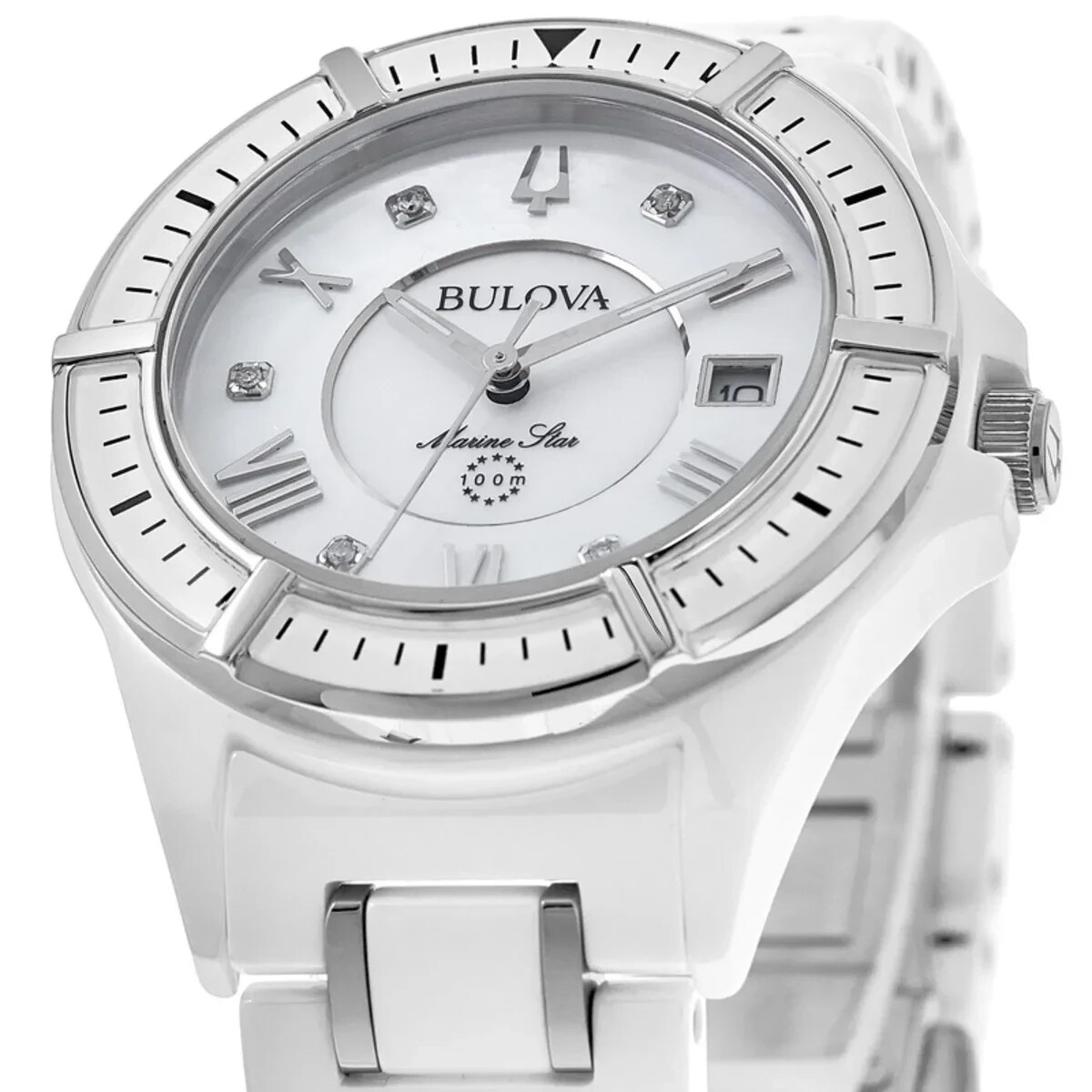 Bulova Marine Star White Women's Watch - 98P172 for sale online | eBay