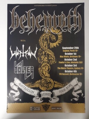 BEHEMOTH 2015 A2 Australian Tour Poster | eBay