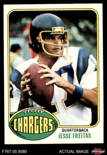 1976 Topps #237 Jesse Freitas Chargers San Diego St / Stanford 4 - VG ...