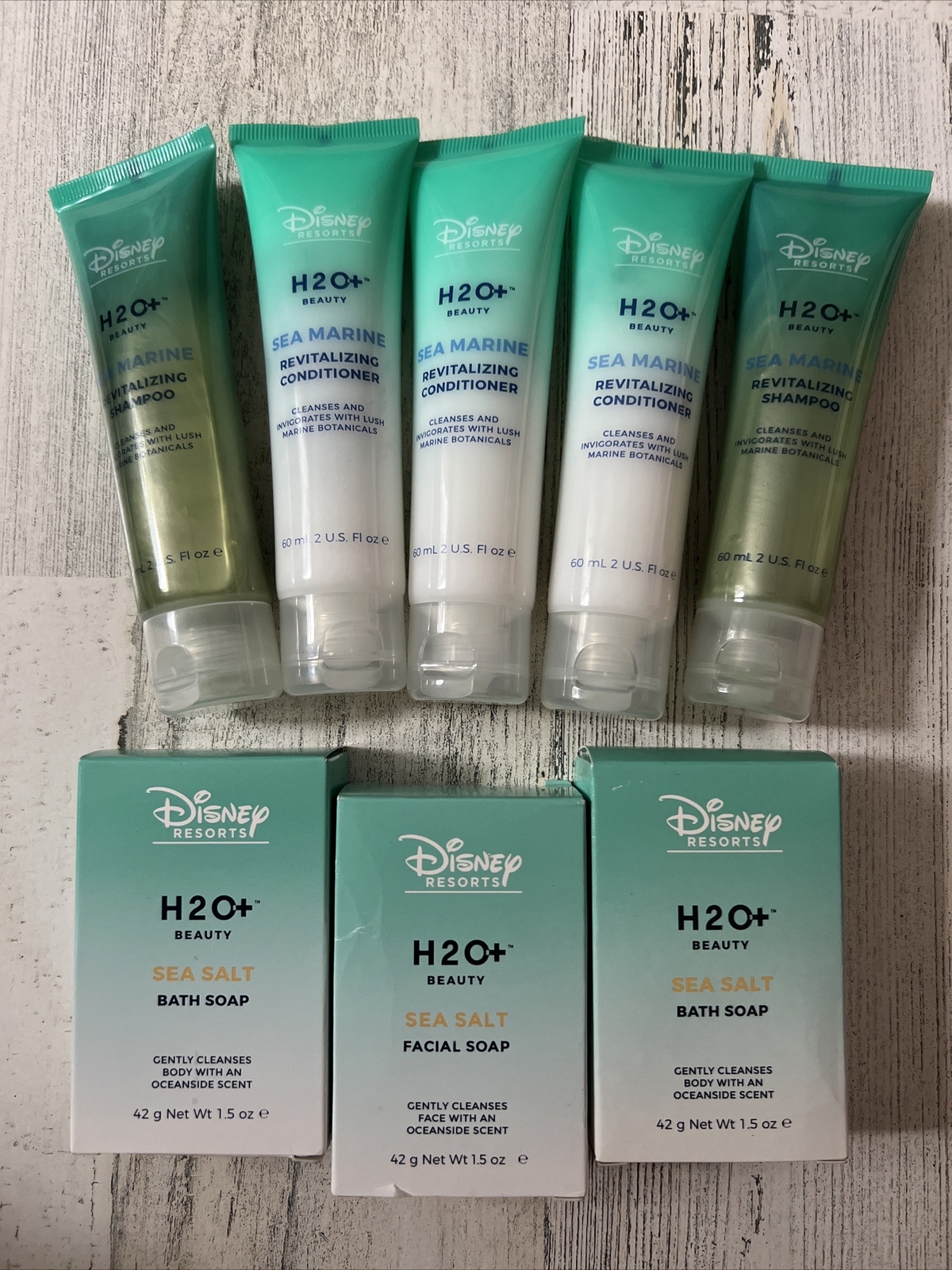 DISNEY Resorts H2O+ Sea Salt Sea Marine Shampoo Conditioner Bath Facial ...