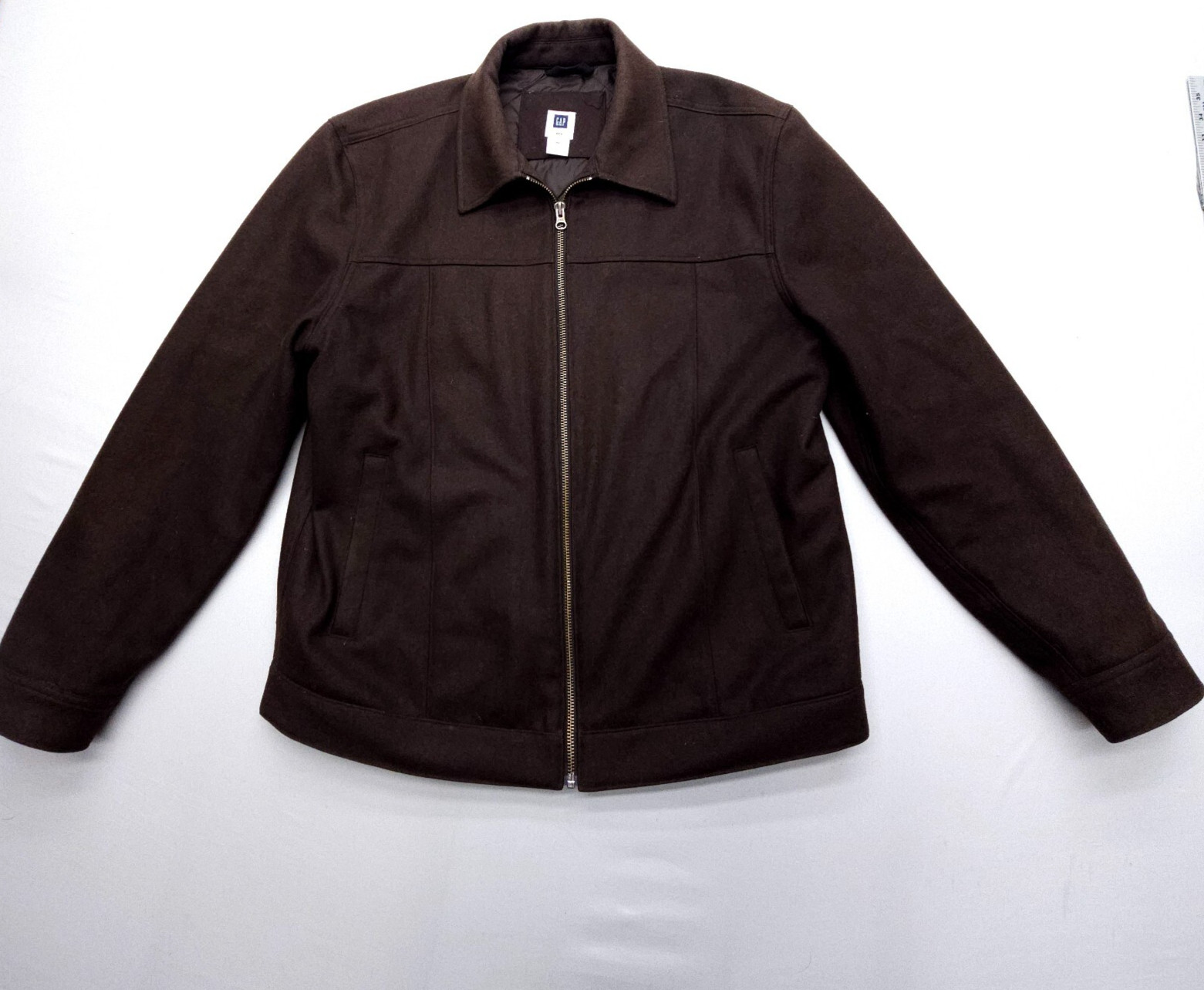 Gap Heavy Wool Blend Collared Bomber Jacket Mens XL B… - Gem