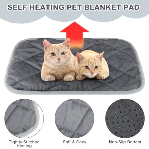 8 Pack Self Heating Cat Mat Self Warming Cat Bed Extra Warm 16 x 20 ...