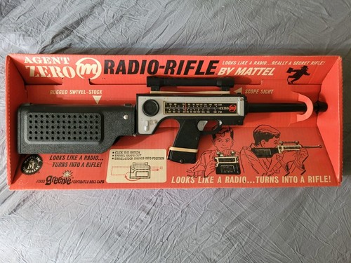 1965 Mattel Agent Zero M Radio Rifle Spy Transistor Cap Gun Toy ...