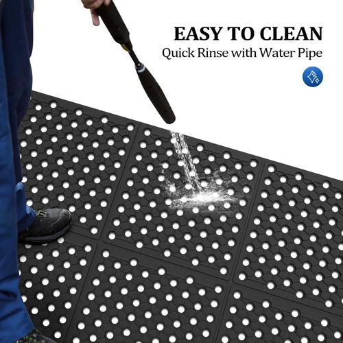 Perforated Safety Floor Mat - Heavy Duty Rubber for Auto Shop/Outdoor ...