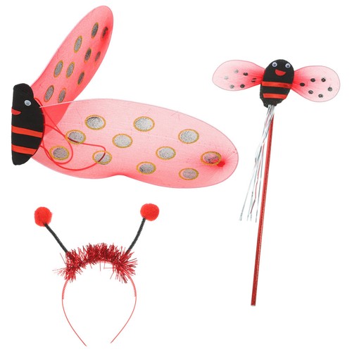 Ladybug Costume Kids Performance Wing Prop Girl Dress up Childrens ...