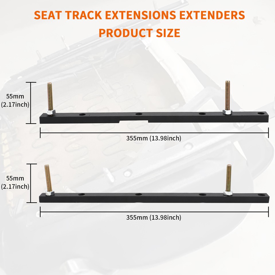 For 64-68 Mustang 67-70 Cougar Seat Track Extensions Extenders Bronco ...