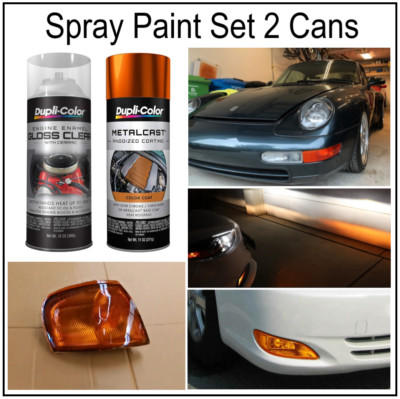 Orange Fog Lights Lamps Spray Paint Bright Transparent Amber Lens ...