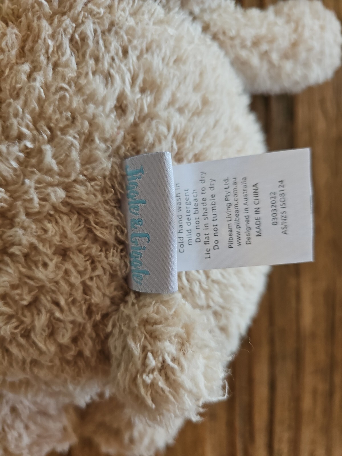 JIGGLE & GIGGLE Plush BEIGE Teddy Bear Comfort Toy Soft Toy Lovey Baby ...