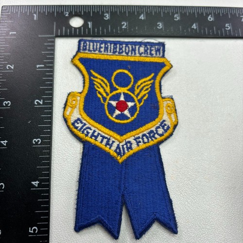 Vtg US Army 8TH Air Force BLUE RIBBON CREW EIGHTH AIR FORCE Patch 436 | eBay